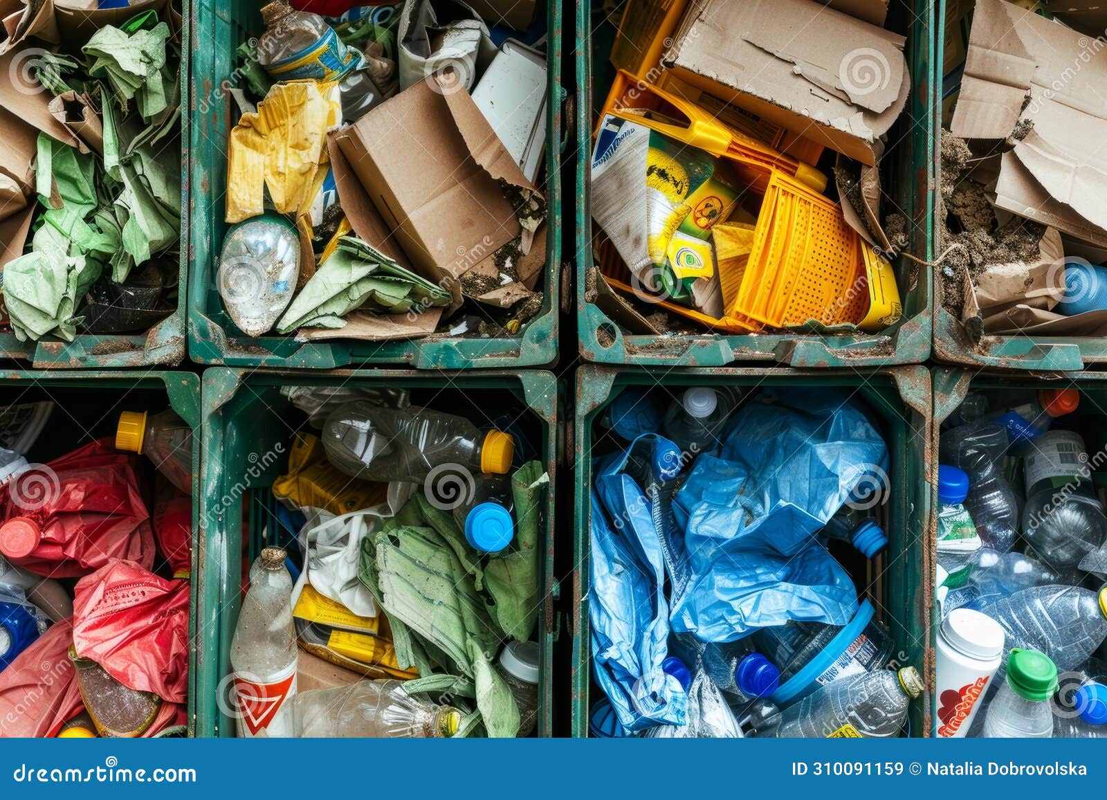 Waste and Rubbish Sorting Concept Stock Image - Image of environmental ...