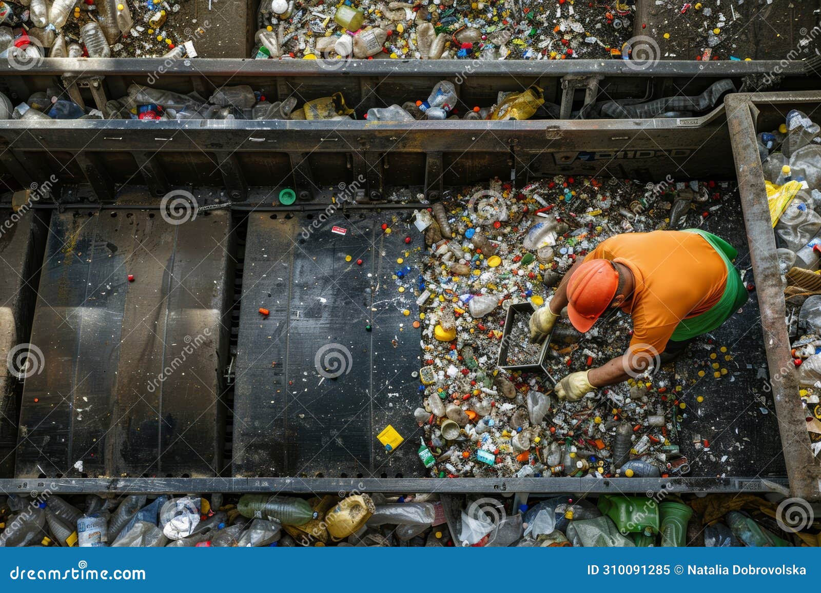 Waste and Rubbish Sorting Concept Stock Illustration - Illustration of ...