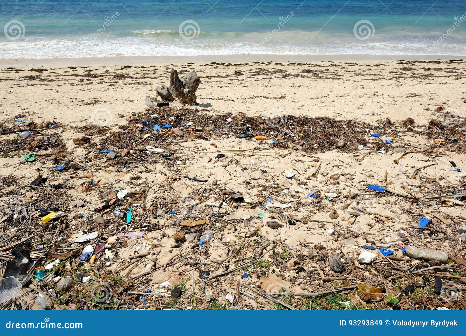 Waste on the Sands Causes Environmental Pollution Stock Image - Image ...