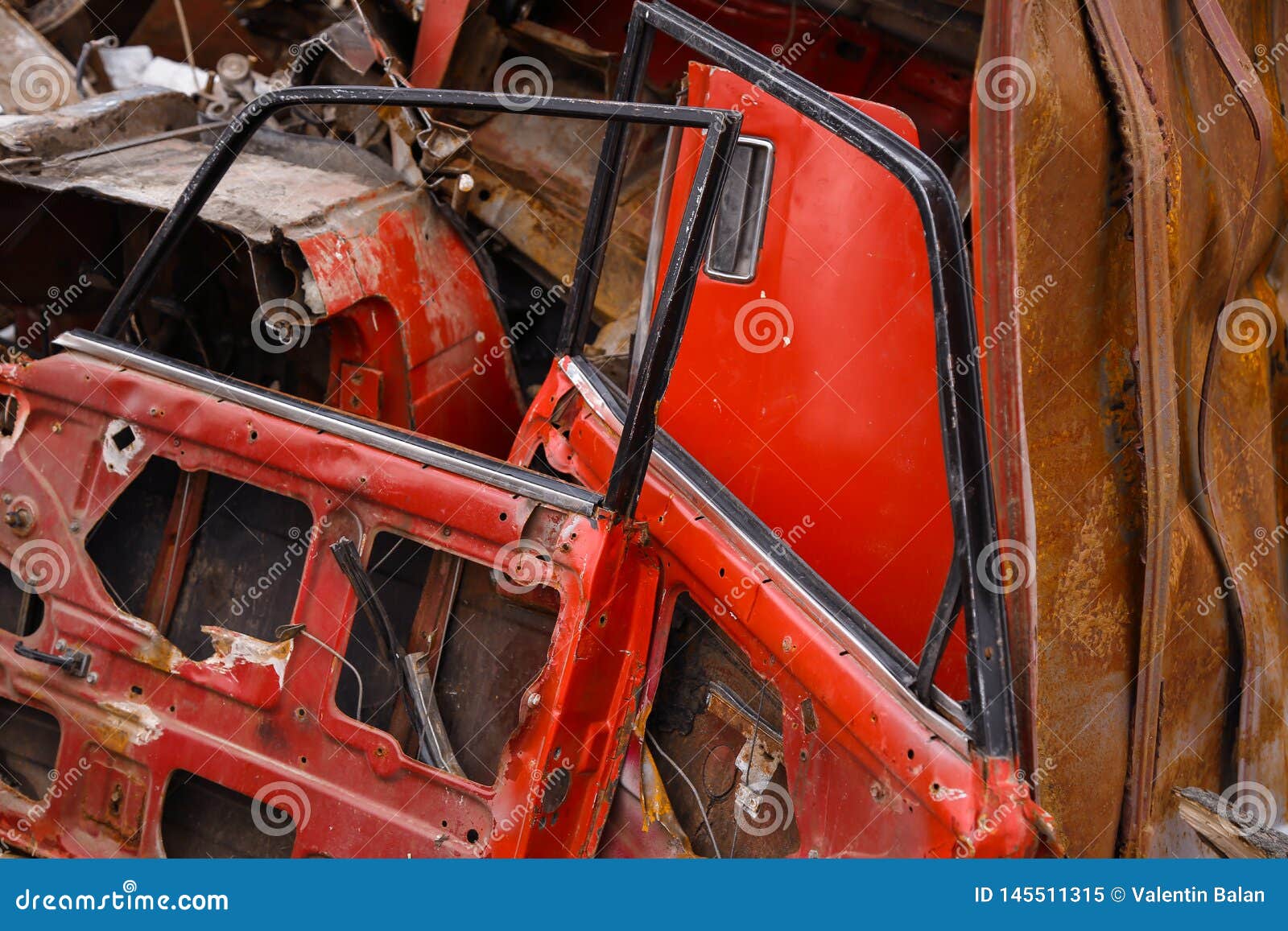 Waste and Scrap of Car Parts. Stock Image - Image of garbage ...