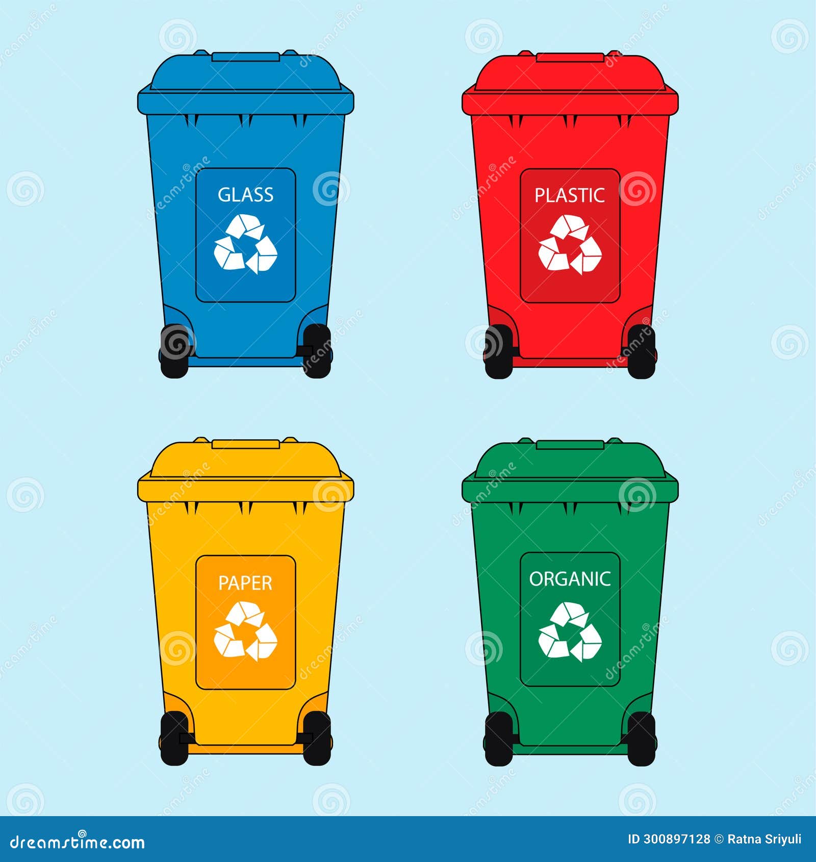 Waste Segregation Design Vector Flat Isolated Illustration Stock Vector ...