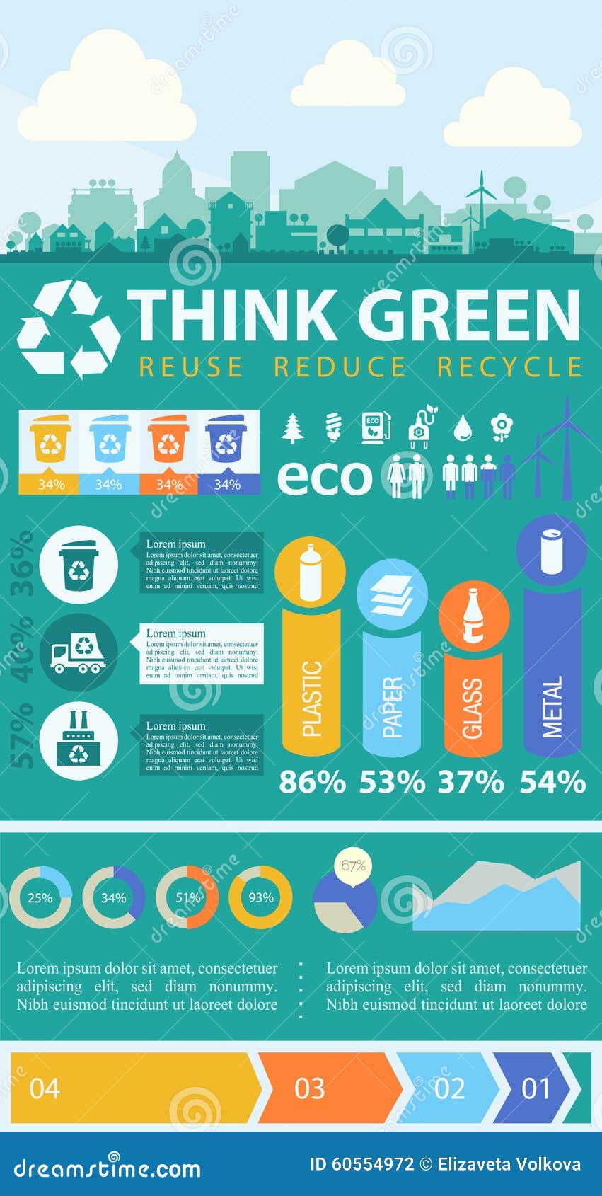 Waste Segregation Infographics Stock Vector - Illustration of building ...