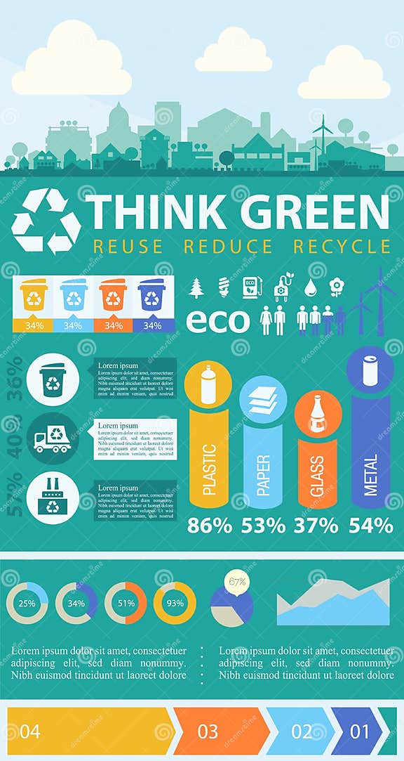 Waste Segregation Infographics Stock Vector - Illustration of building ...