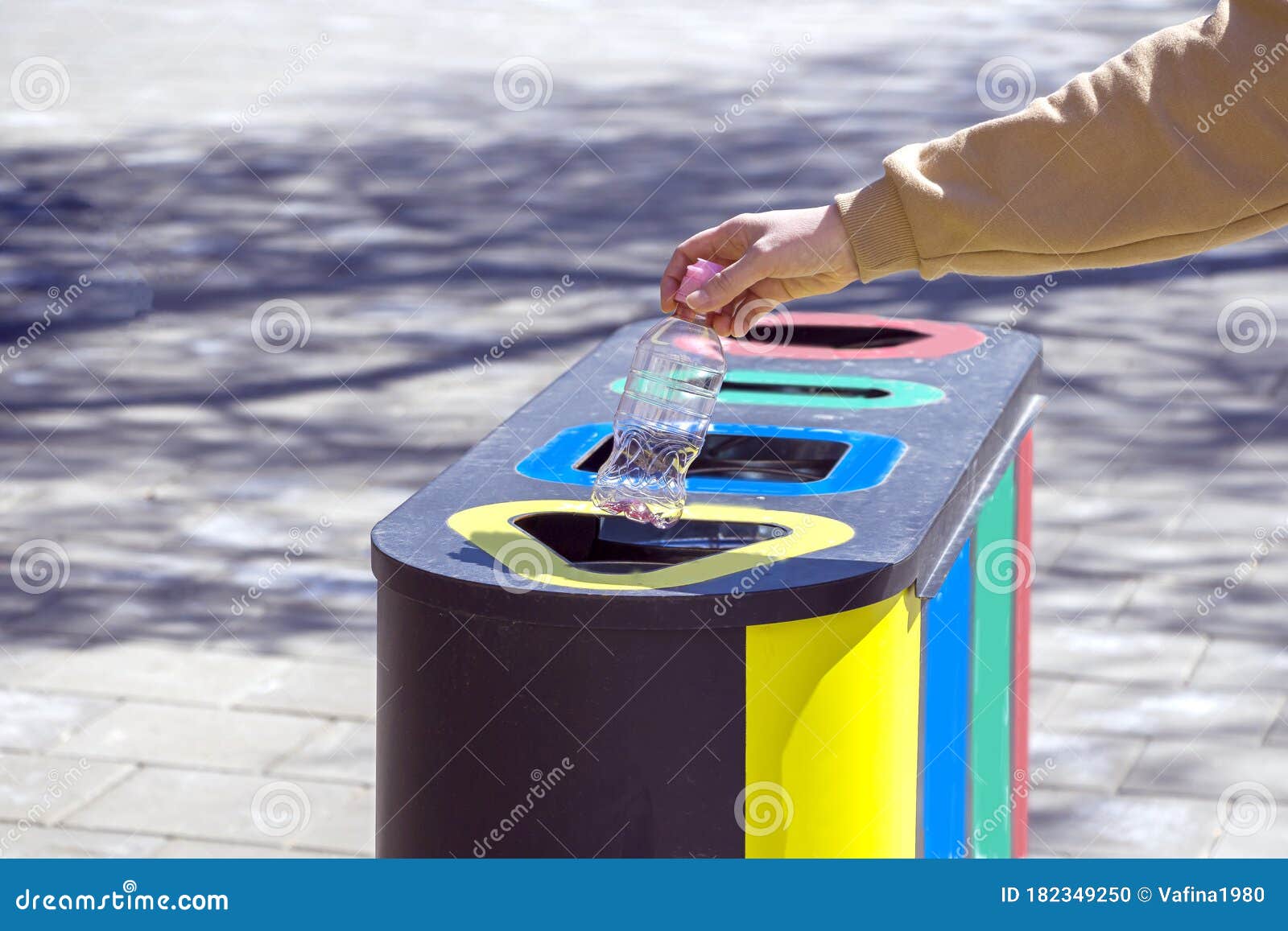 Waste Separate Collection And Recycling, Sorting Garbage In Different ...