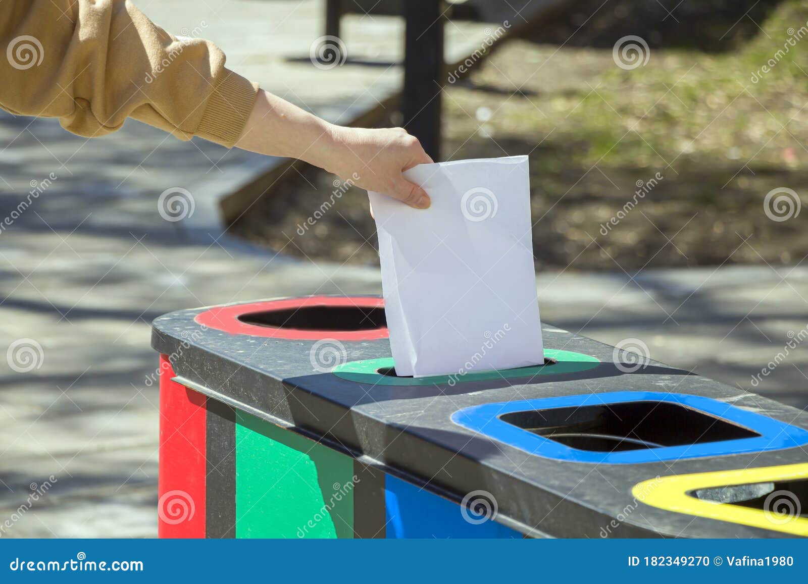 Waste Separate Collection and Recycling, Sorting Garbage in Different ...