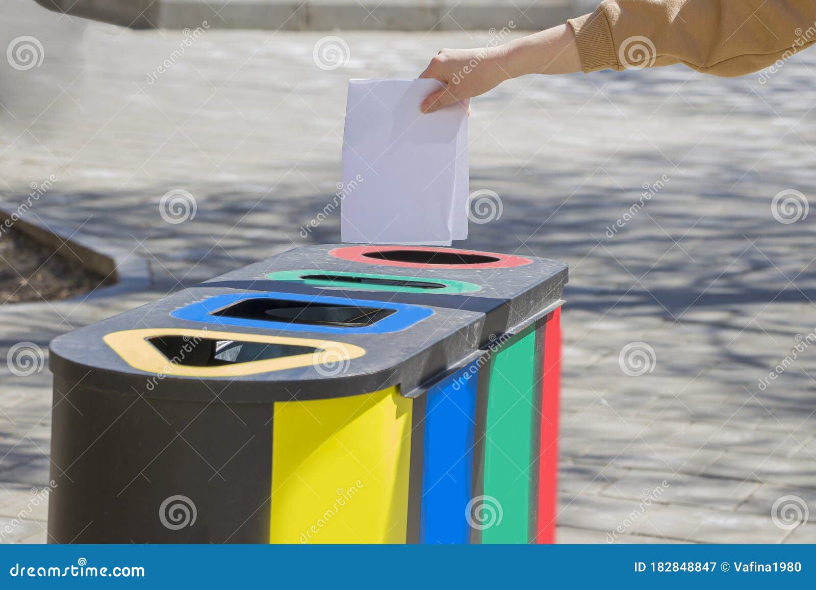 Waste Separate Collection and Recycling, Sorting Garbage in Different ...