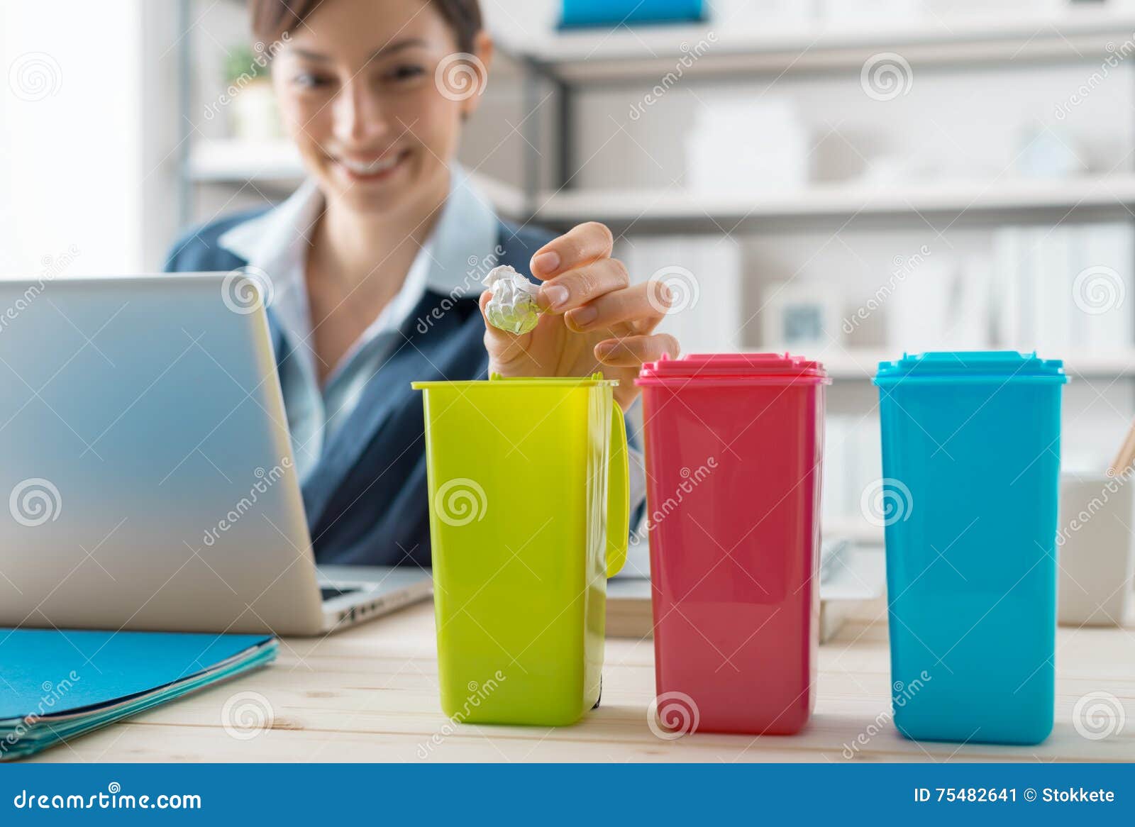 Waste separate collection stock image. Image of crumpled - 75482641