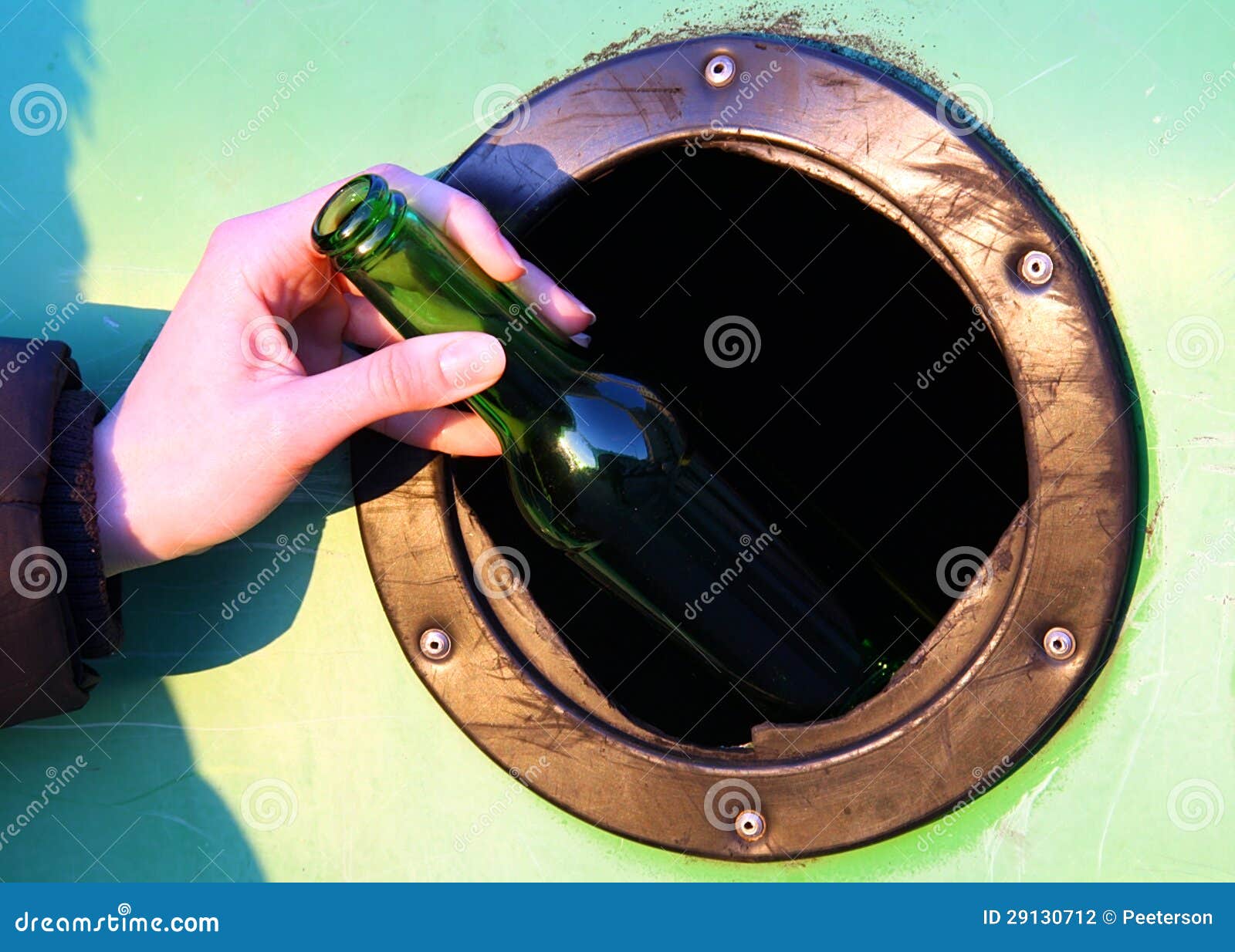 Waste separation - glass stock photo. Image of hand, junk - 29130712