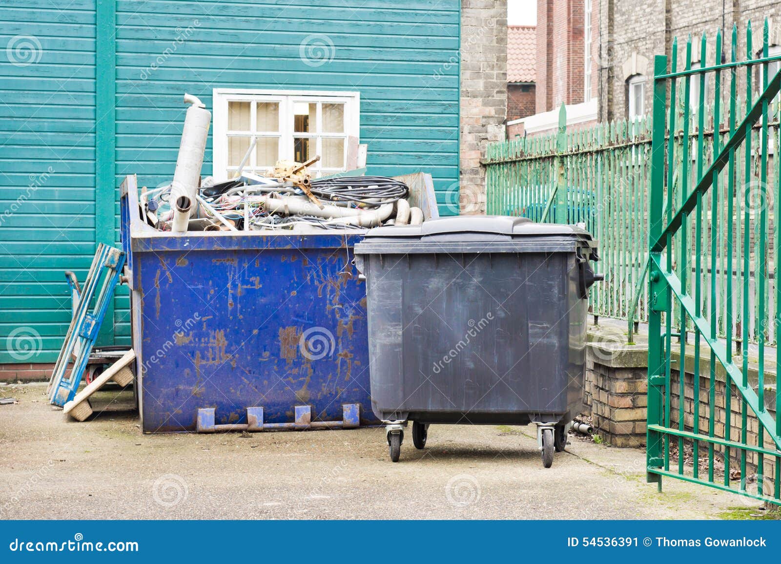 Waste skip stock image. Image of corrugated, dumpster - 54536391