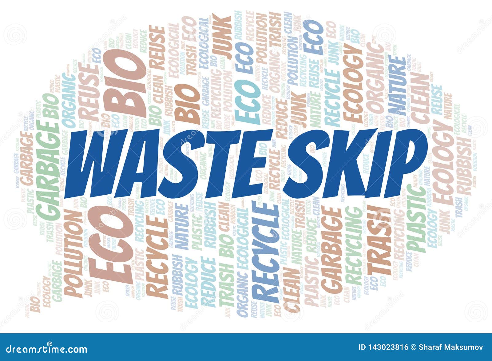 Waste Skip word cloud stock illustration. Illustration of colors ...
