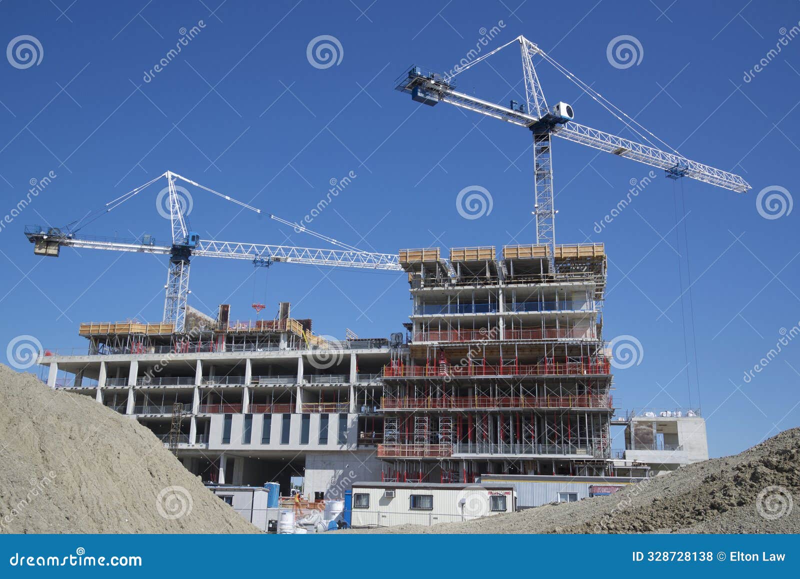 Dirt Soil in the Foreground of a Construction Site Stock Photo - Image ...