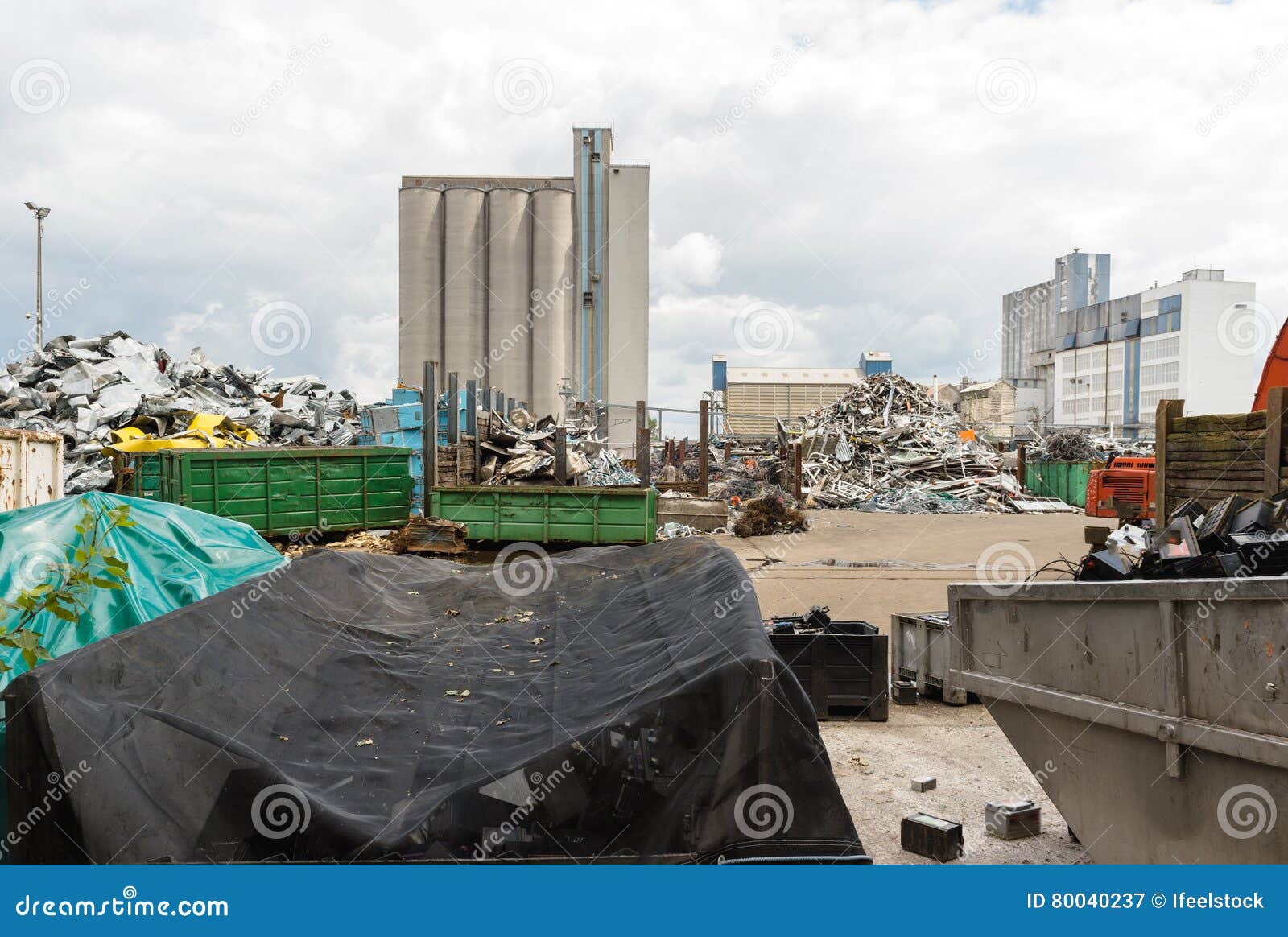 Waste Solution Dump Pile Factory Stock Image - Image of junkyard ...