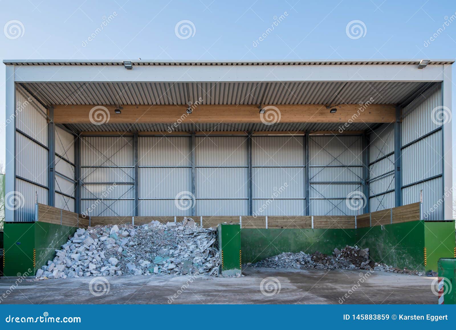 A Waste is Sorted and Disposed of at a Recycling Yard Stock Image ...