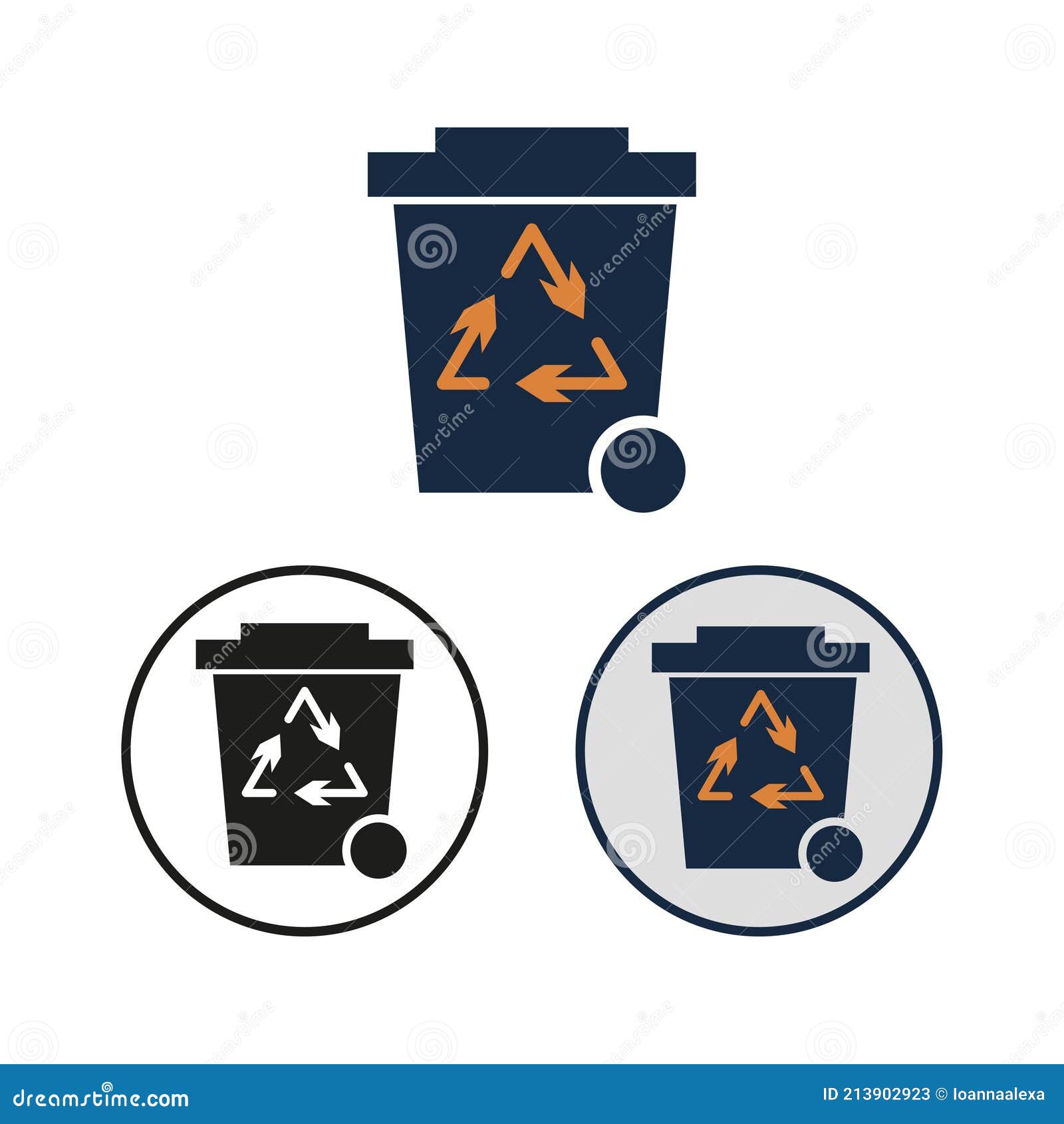 Waste Sorting Bin on Wheels Icon Stock Vector - Illustration of ...
