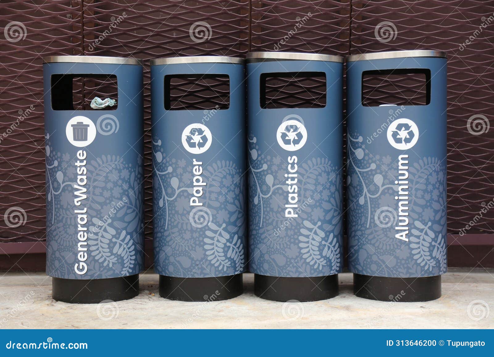 Waste Sorting Cans in Singapore City Stock Photo - Image of street ...