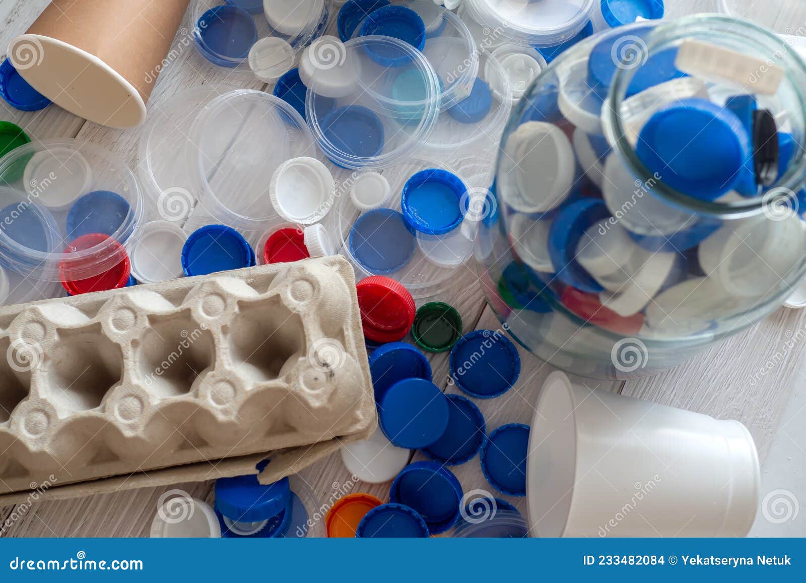 Waste Sorting At Home. Plastic Waste For Recycling. Zero Waste And Eco ...