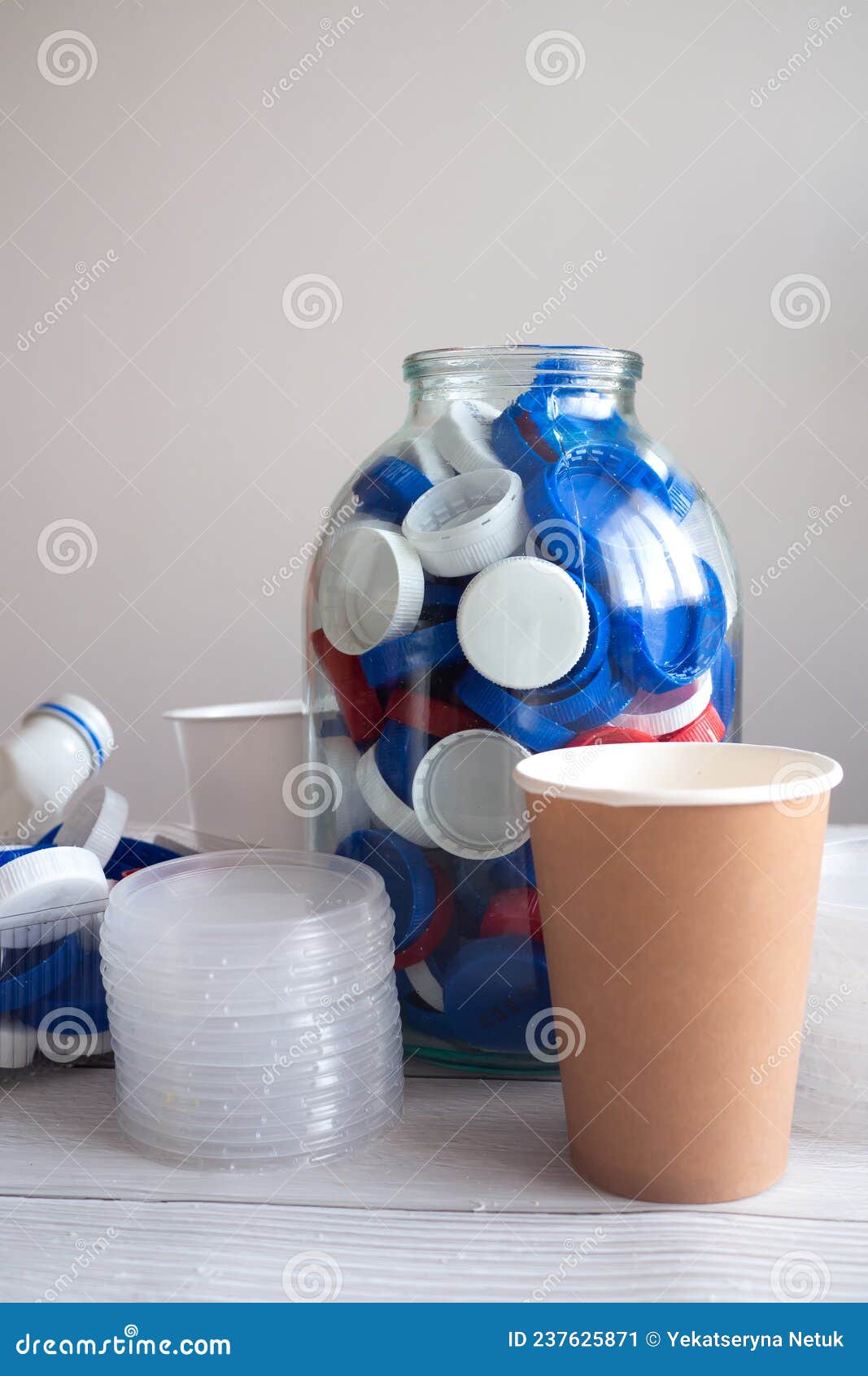 Waste Sorting at Home. Plastic Waste for Recycling. Zero Waste and Eco ...