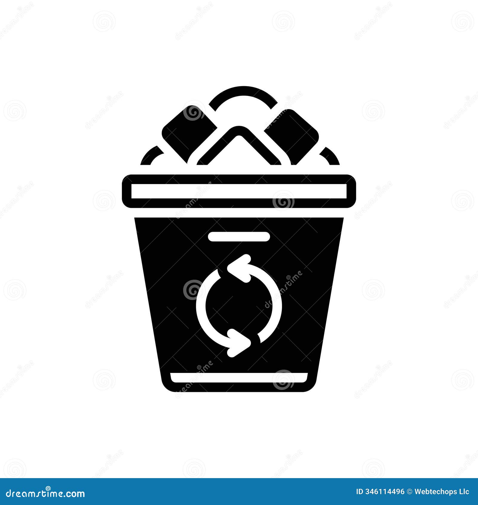 Black Solid Icon for Waste Sorting, Waste and Throw Stock Vector ...