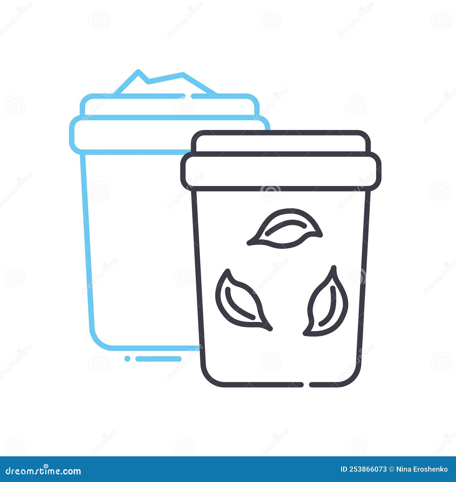 Waste Sorting Line Icon, Outline Symbol, Vector Illustration, Concept ... Waste Sorting Line Icon, Outline Symbol, Vector Illustration, Concept ...