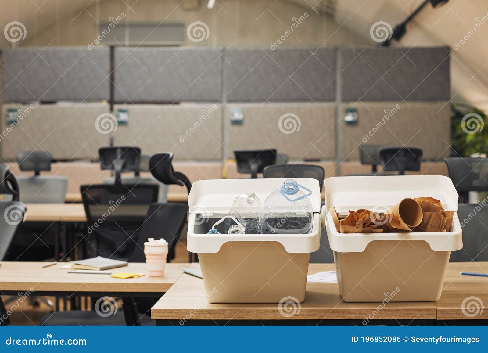 Waste Sorting in Office stock photo. Image of meeting - 196852086