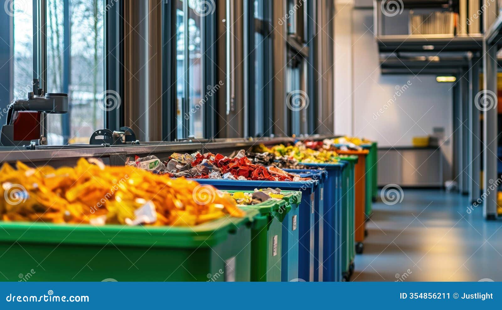 Waste Sorting Plant Managing Different Types of Garbage for Recycling ...