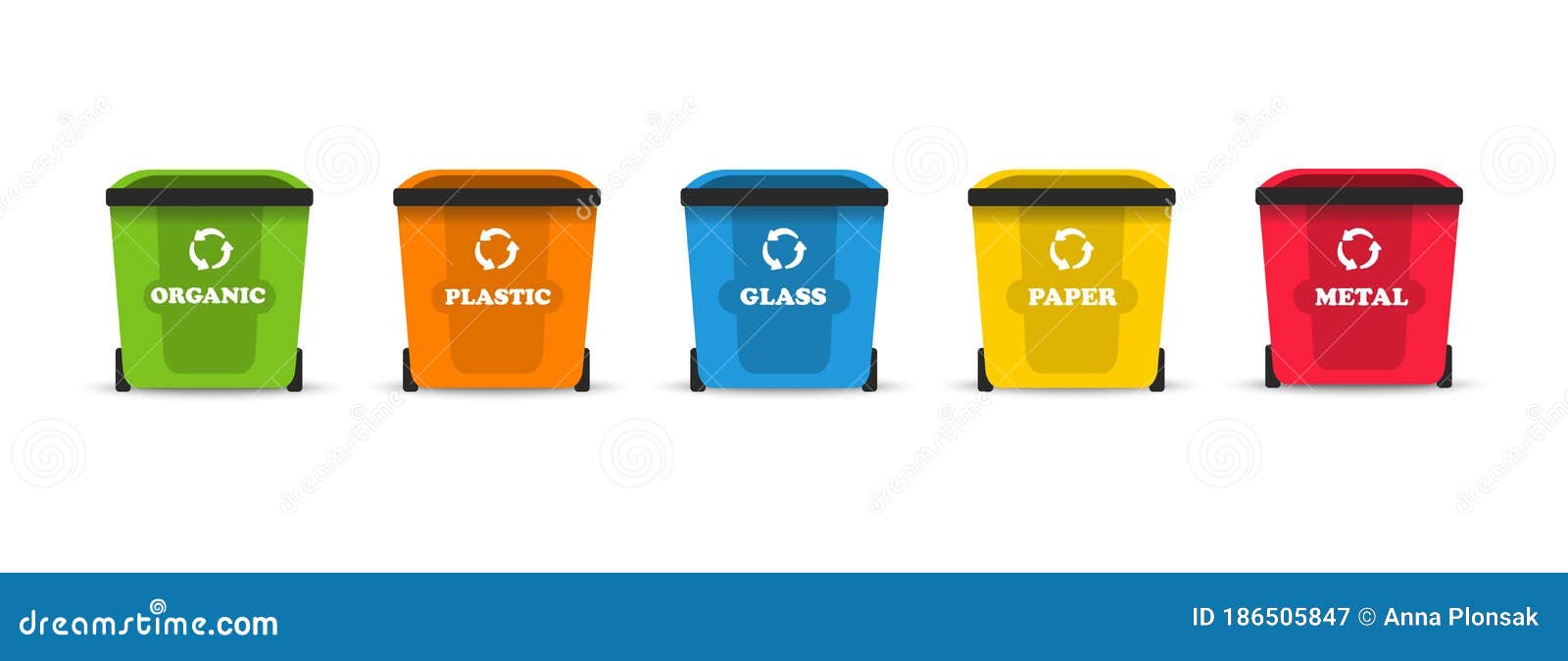 Waste Sorting. Sort Garbage Stock Vector - Illustration of colors ...