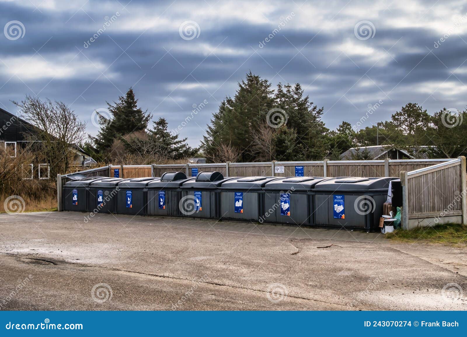 Waste Sorting Station in Denmark Stock Photo - Image of ecological ...