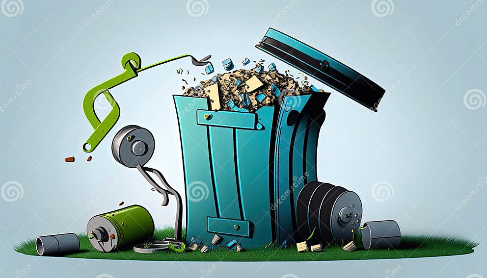 Waste Sorting Trash Container Junk Sort Selective Kind Recycling Nature ...