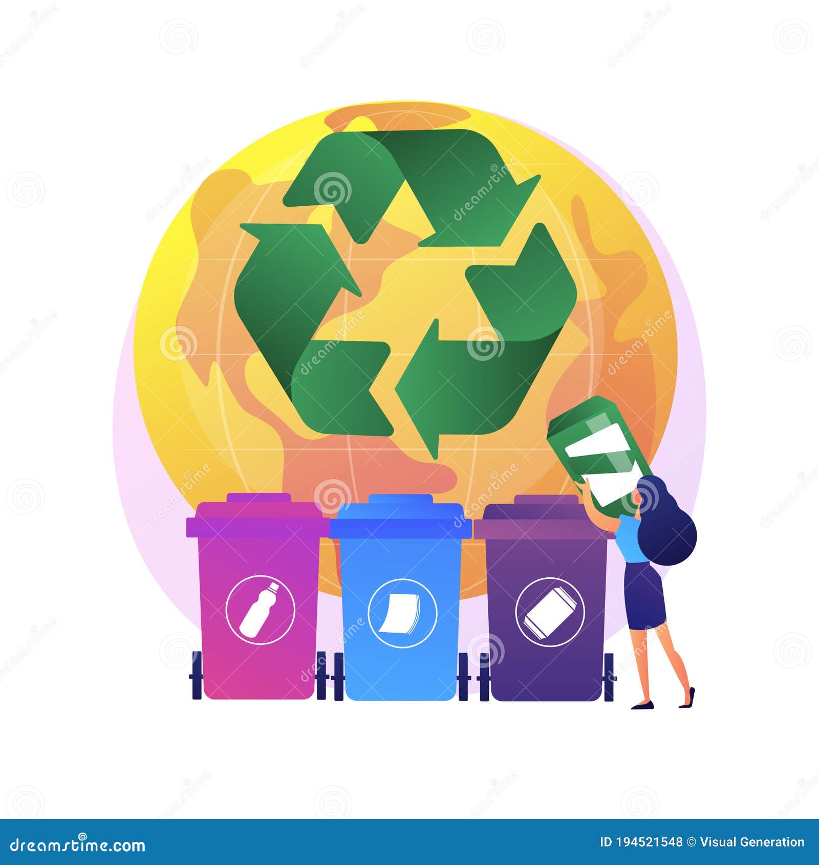 Waste Sorting Vector Concept Metaphor Stock Vector - Illustration of ...