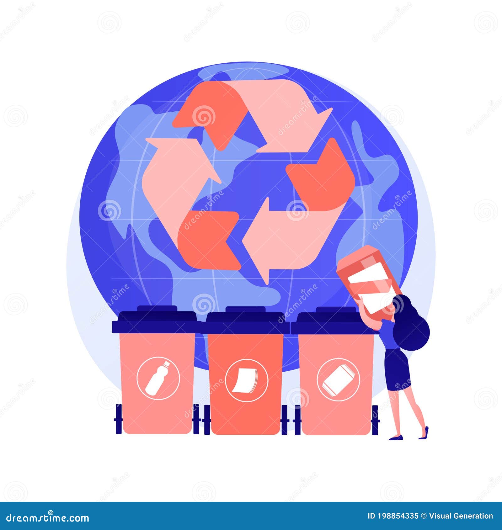 Waste Sorting Vector Concept Metaphor Stock Vector - Illustration of ...