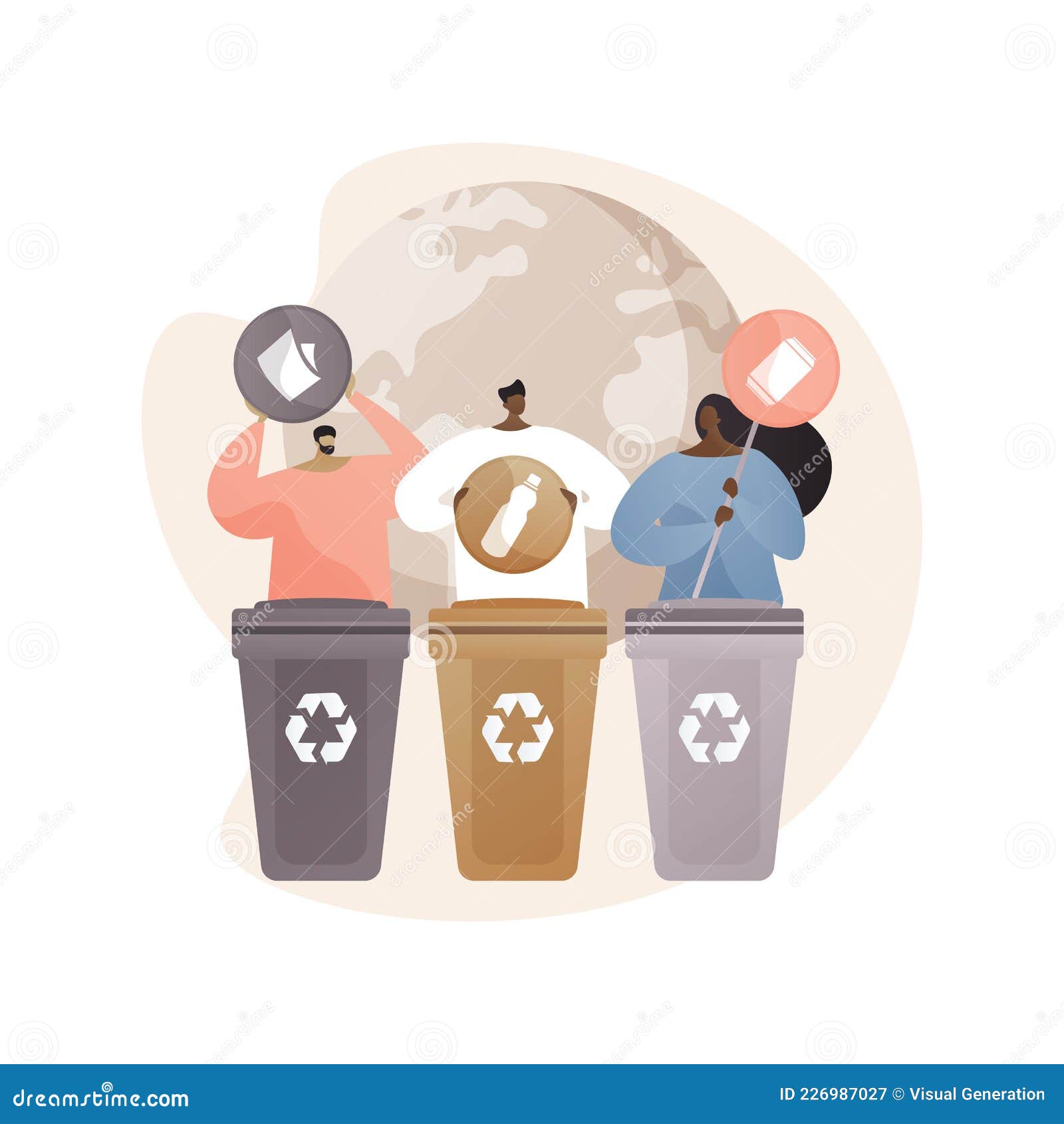 Waste Sorting Vector Concept Metaphor Stock Vector - Illustration of ...