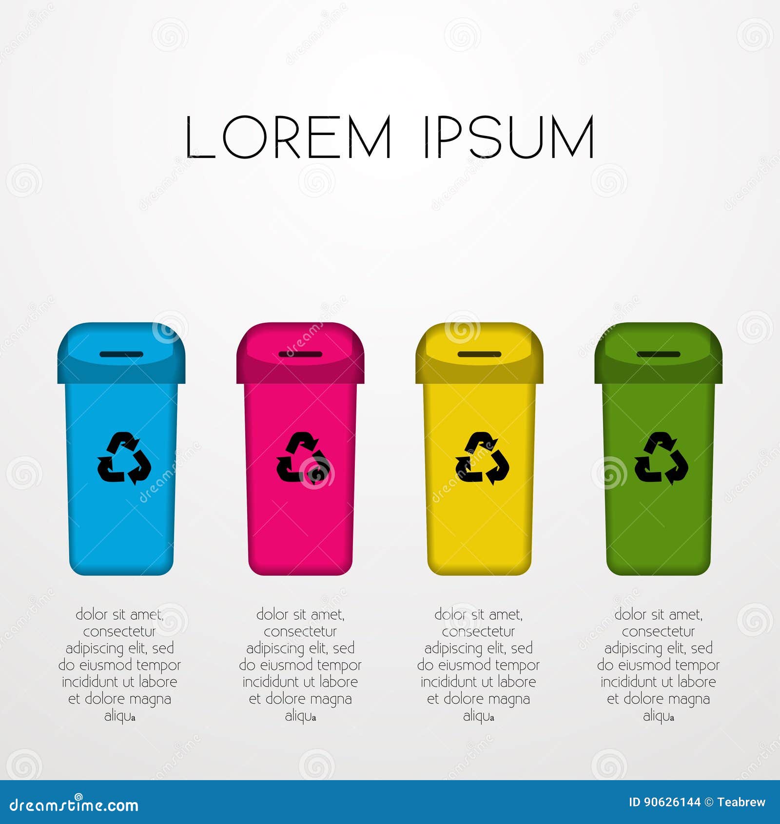 Waste Sorting Vector Illustration Stock Vector - Illustration of ...