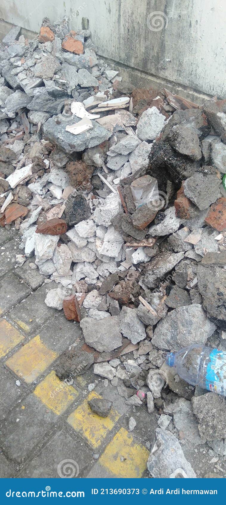 Waste Stone from the Rest of the Building Stock Image - Image of rubble ...