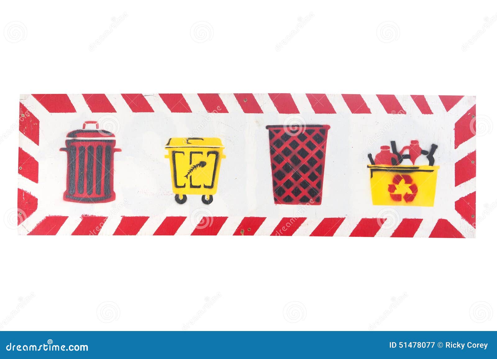 Waste symbol sign stock image. Image of rubbish, painted - 51478077