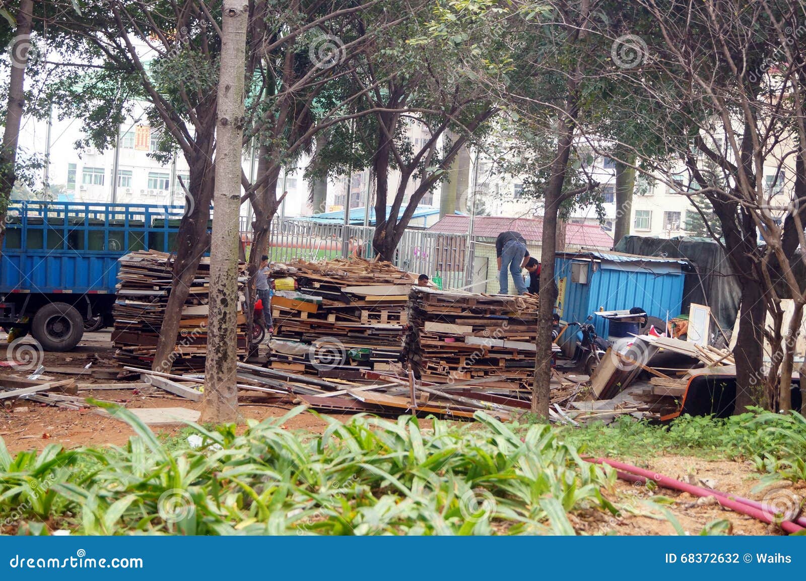 Waste Timber Loading and Unloading Editorial Photography - Image of ...