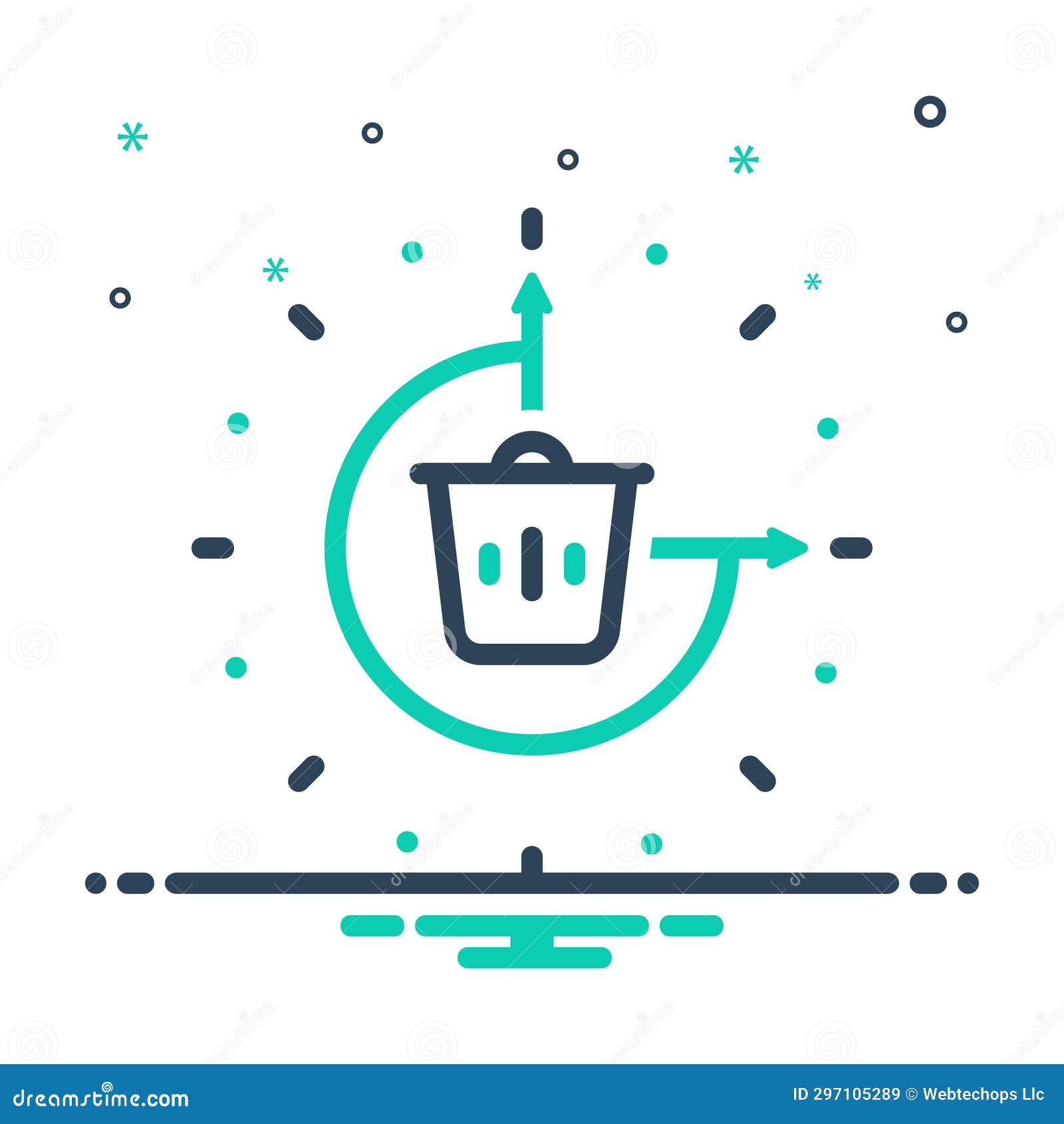Mix Icon for Waste Time, Clock and Work Stock Vector - Illustration of ...