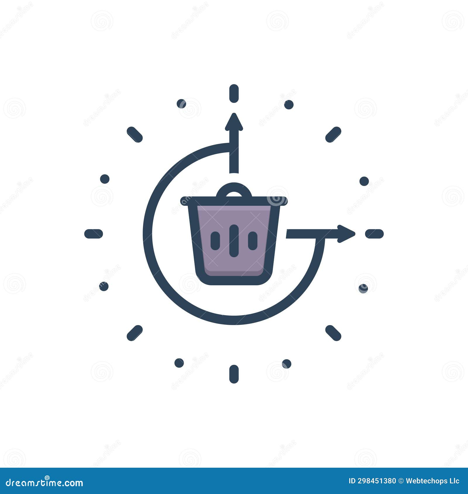 Color Illustration Icon for Waste Time, Clock and Work Stock ...