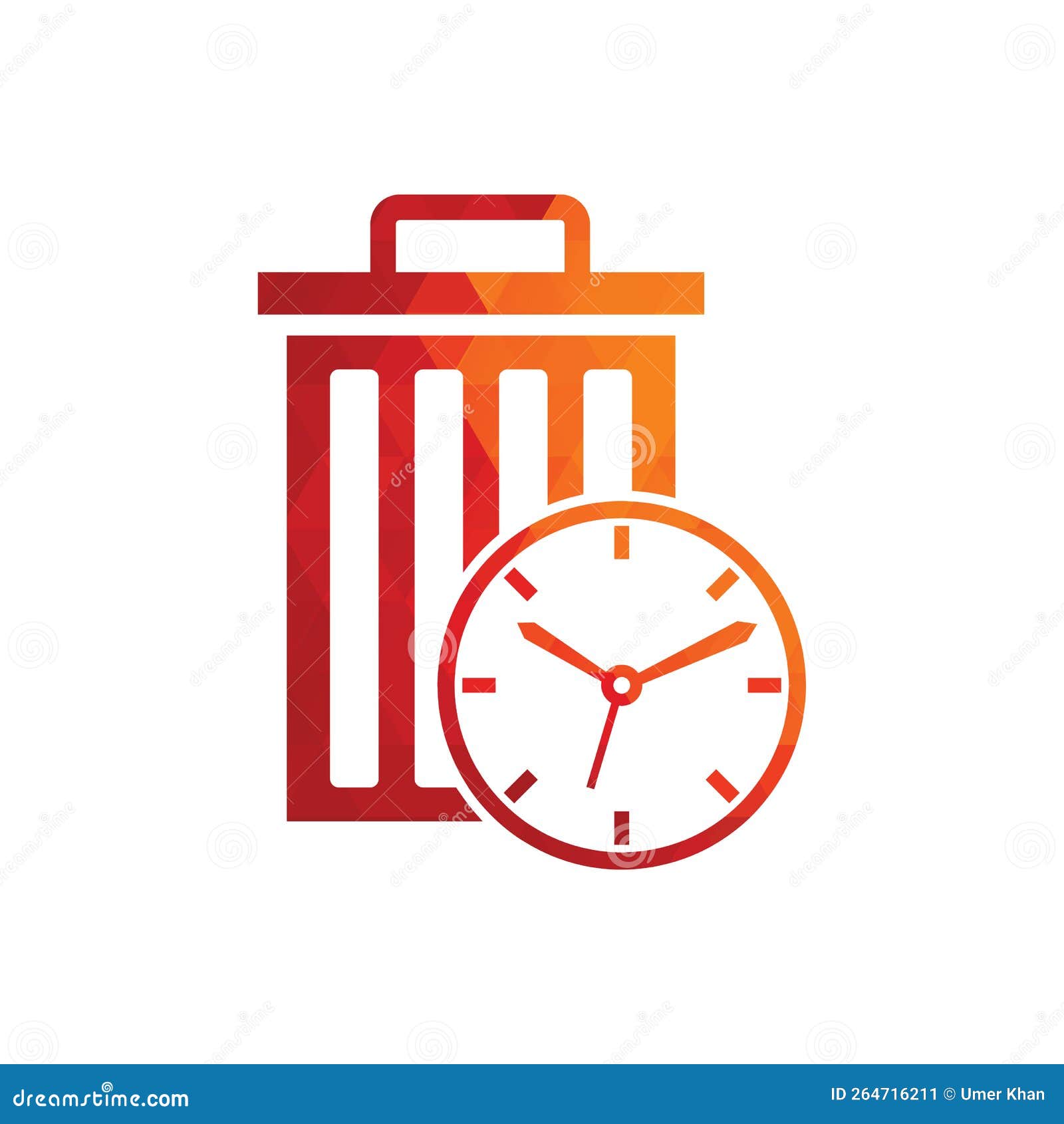 Waste Time Vector Logo Template Stock Vector - Illustration of template ...