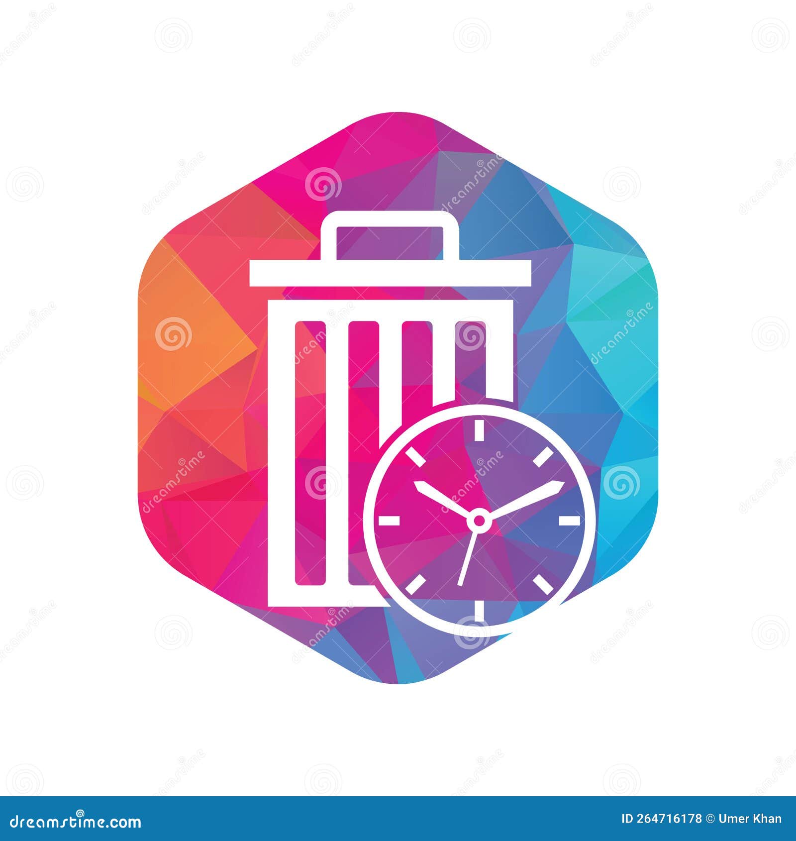 Waste Time Vector Logo Template. Stock Vector - Illustration of pastime ...