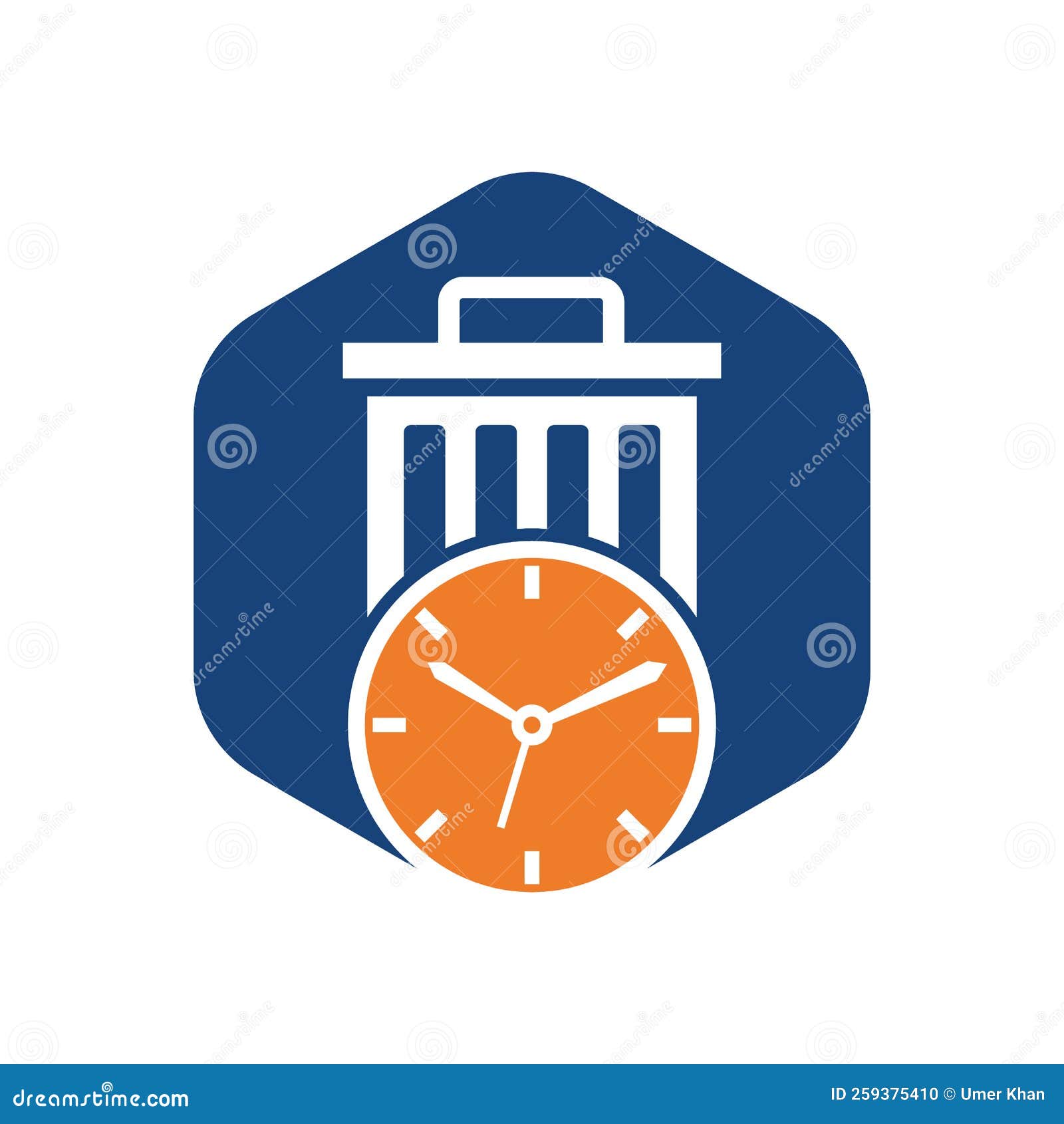 Waste Time Vector Logo Template. Stock Vector - Illustration of food ...