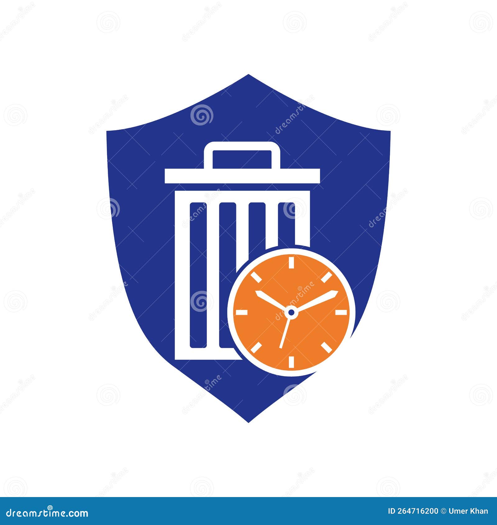 Waste Time Vector Logo Template. Stock Vector - Illustration of timer ...