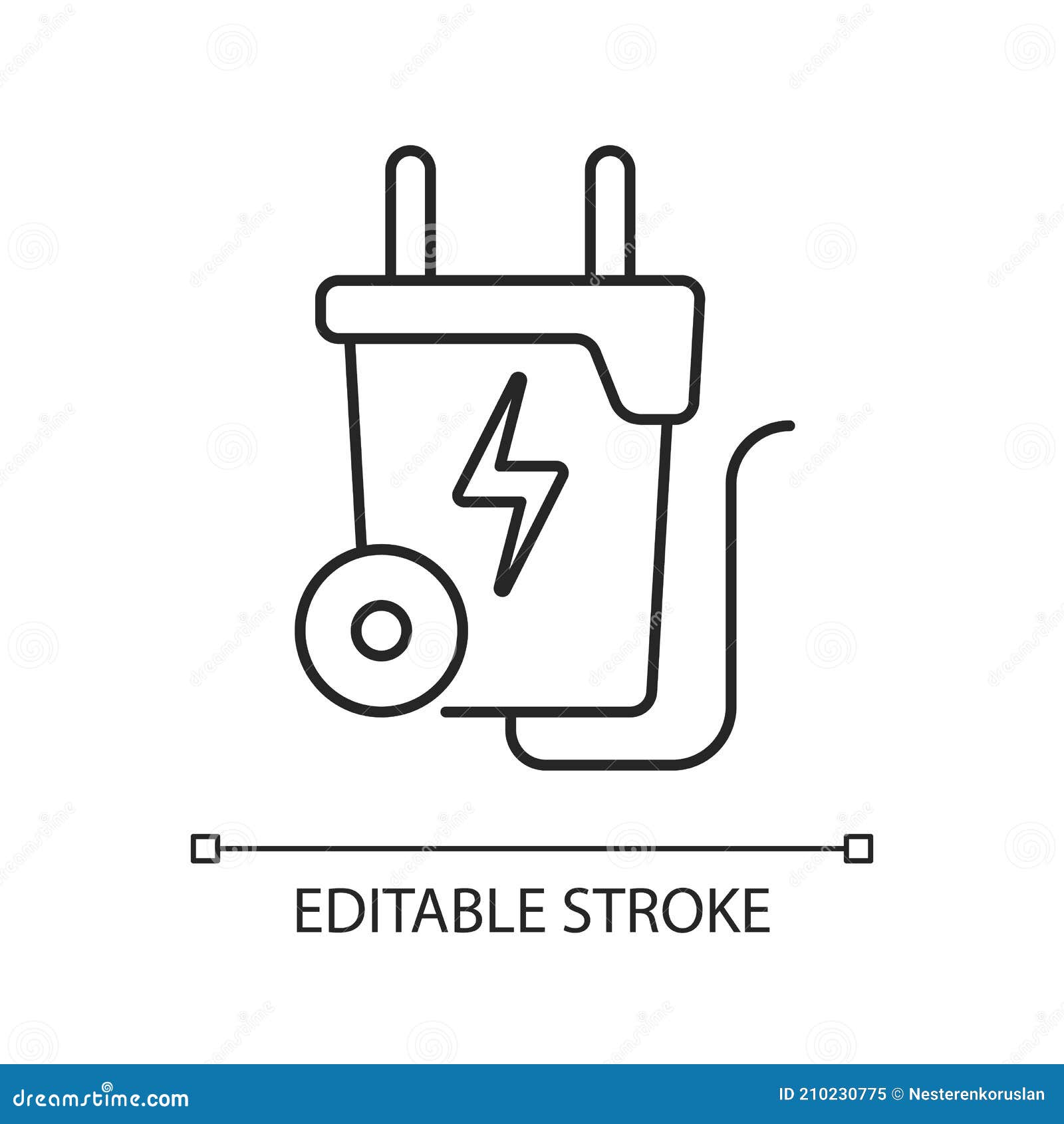 Waste-to-energy Linear Icon Stock Vector - Illustration of electric ...