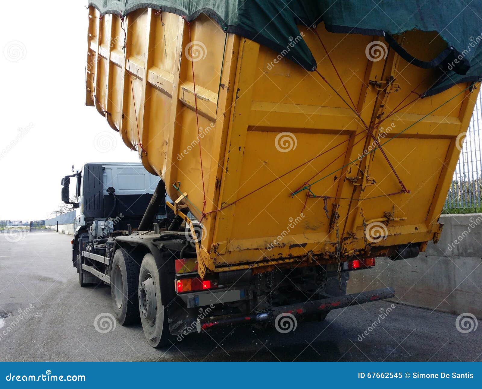 Waste Transport in Containers Stock Image - Image of towing, waste ...
