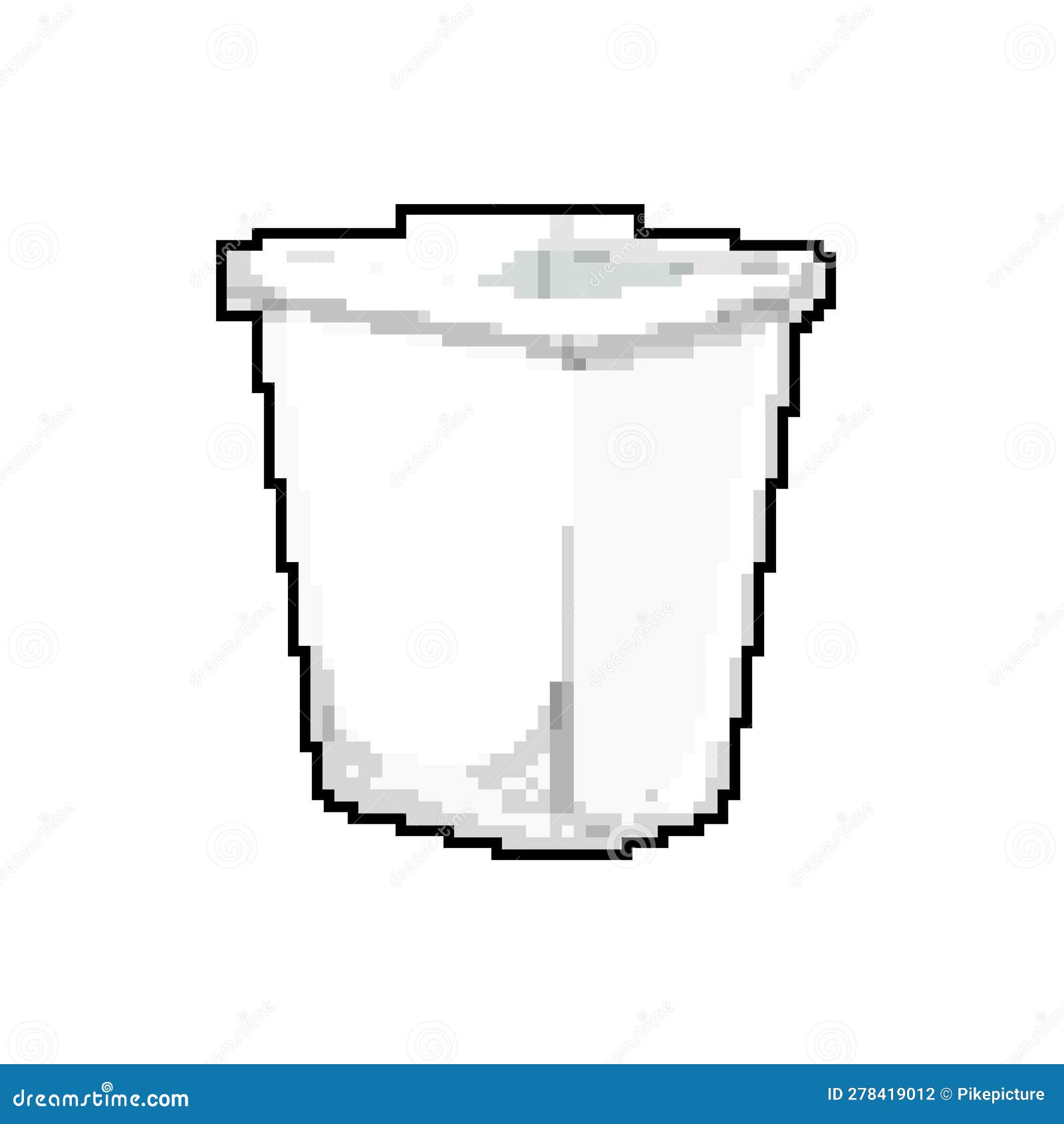 Waste Trash Bin Garbage Game Pixel Art Vector Illustration Stock Vector ...