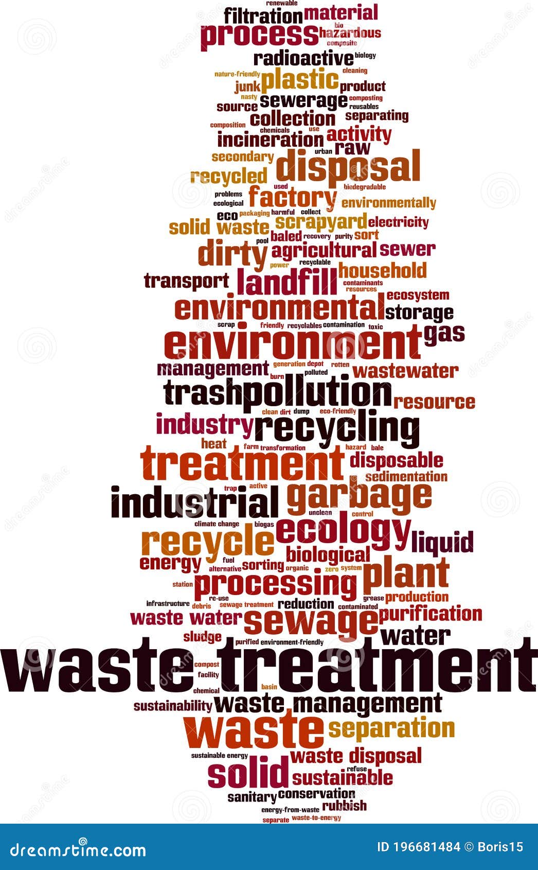 Landfill Word Represents Waste Management And Disposal Stock Image ...