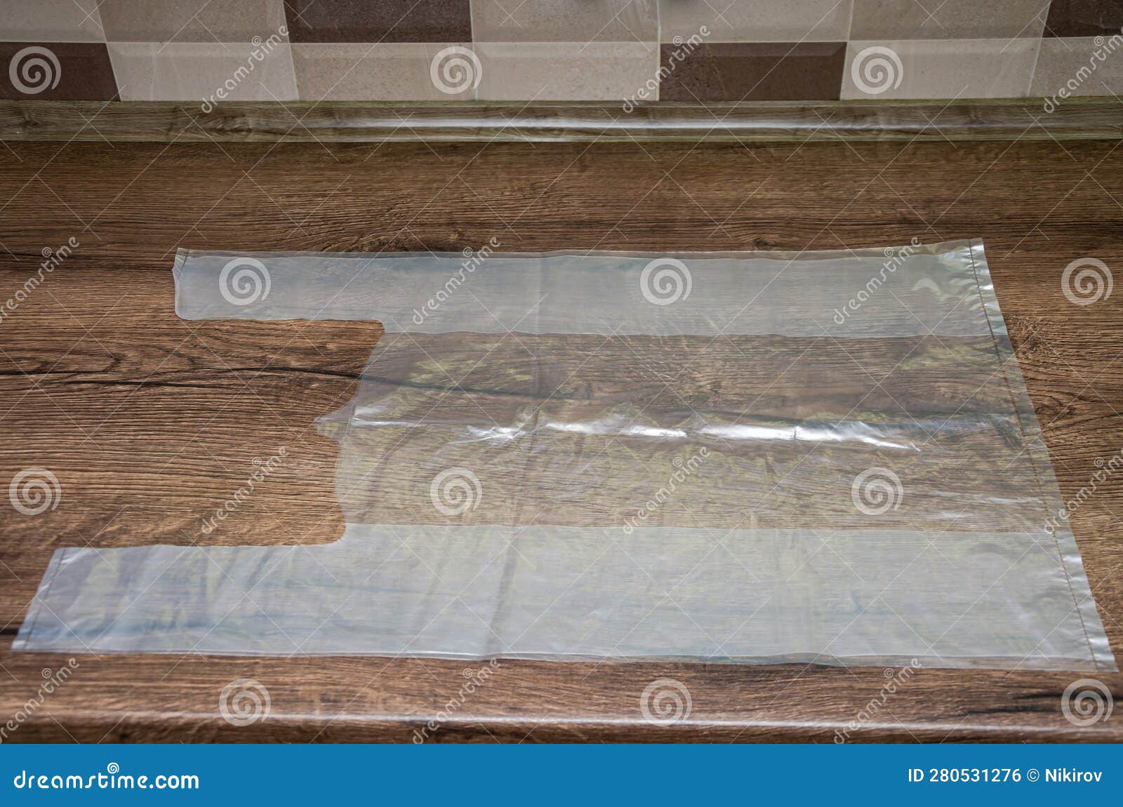 Waste Used Transparent Plastic Bag Stock Photo - Image of waste, single ...