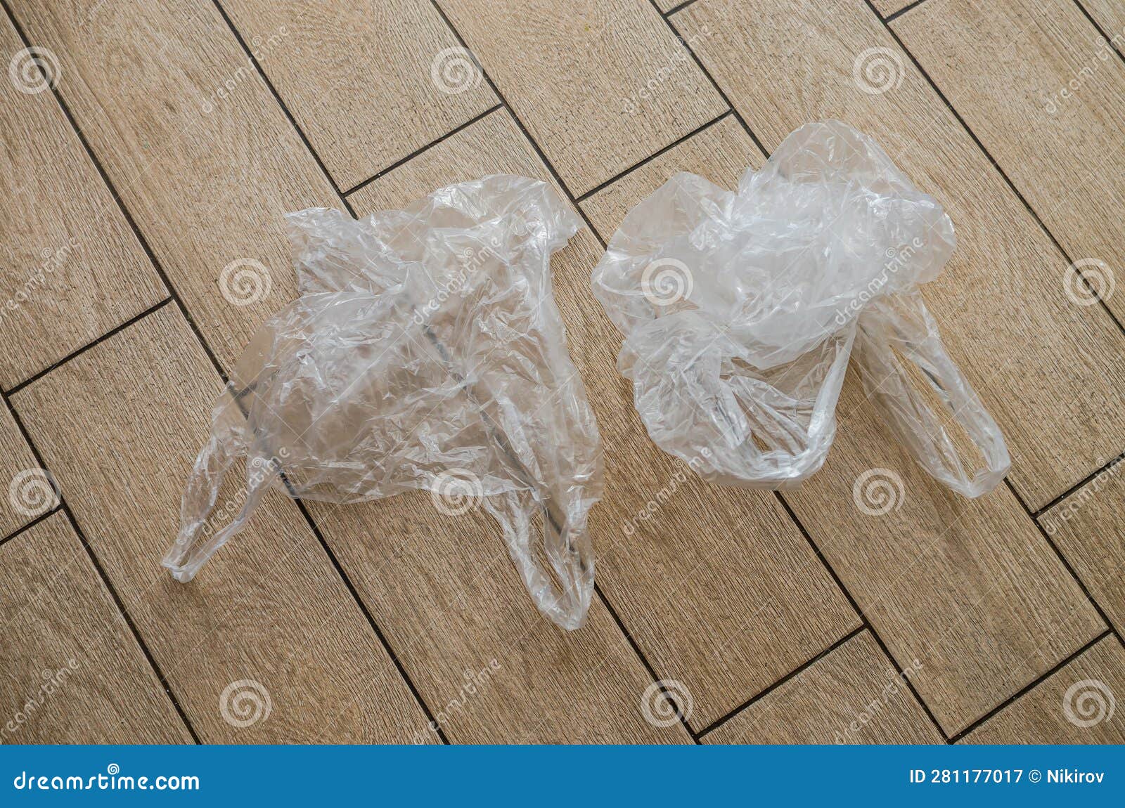Waste Used Transparent Plastic Bag Stock Image - Image of friendly ...