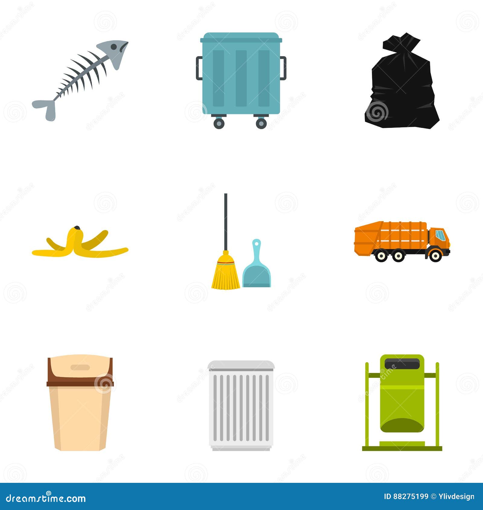 Waste Utilization. Sanitation Truck With Recycling Symbol On White ...