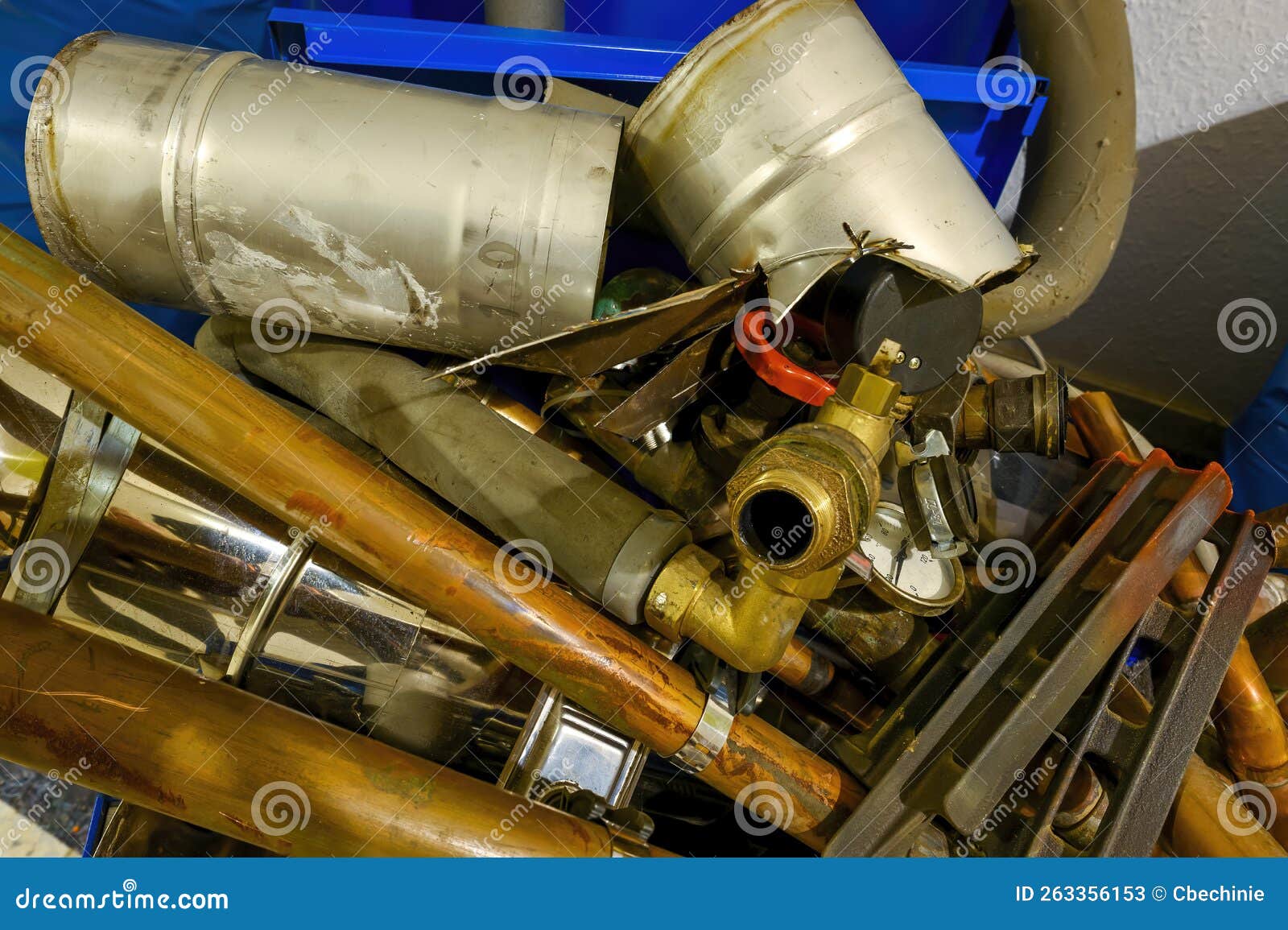 Waste with Various Components of an Old Heating System after Renovation ...