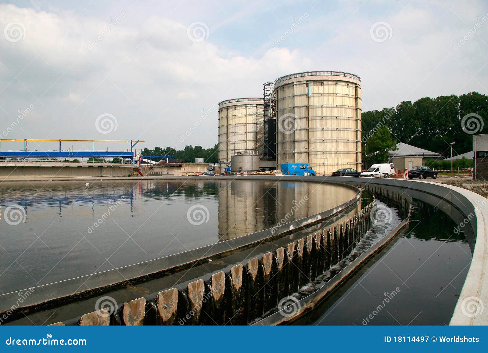 Waste water cleaning plant stock image. Image of effluent - 18114497